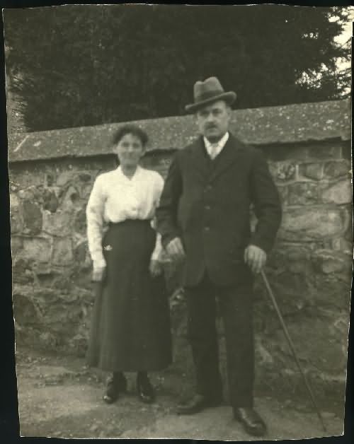 Walter and Clara by the Church